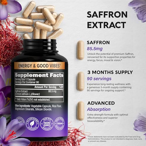 Saffron capsules for daily vitality