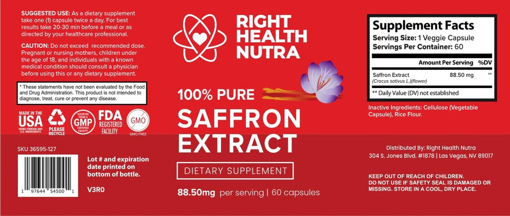 saffron capsules for overall wellness