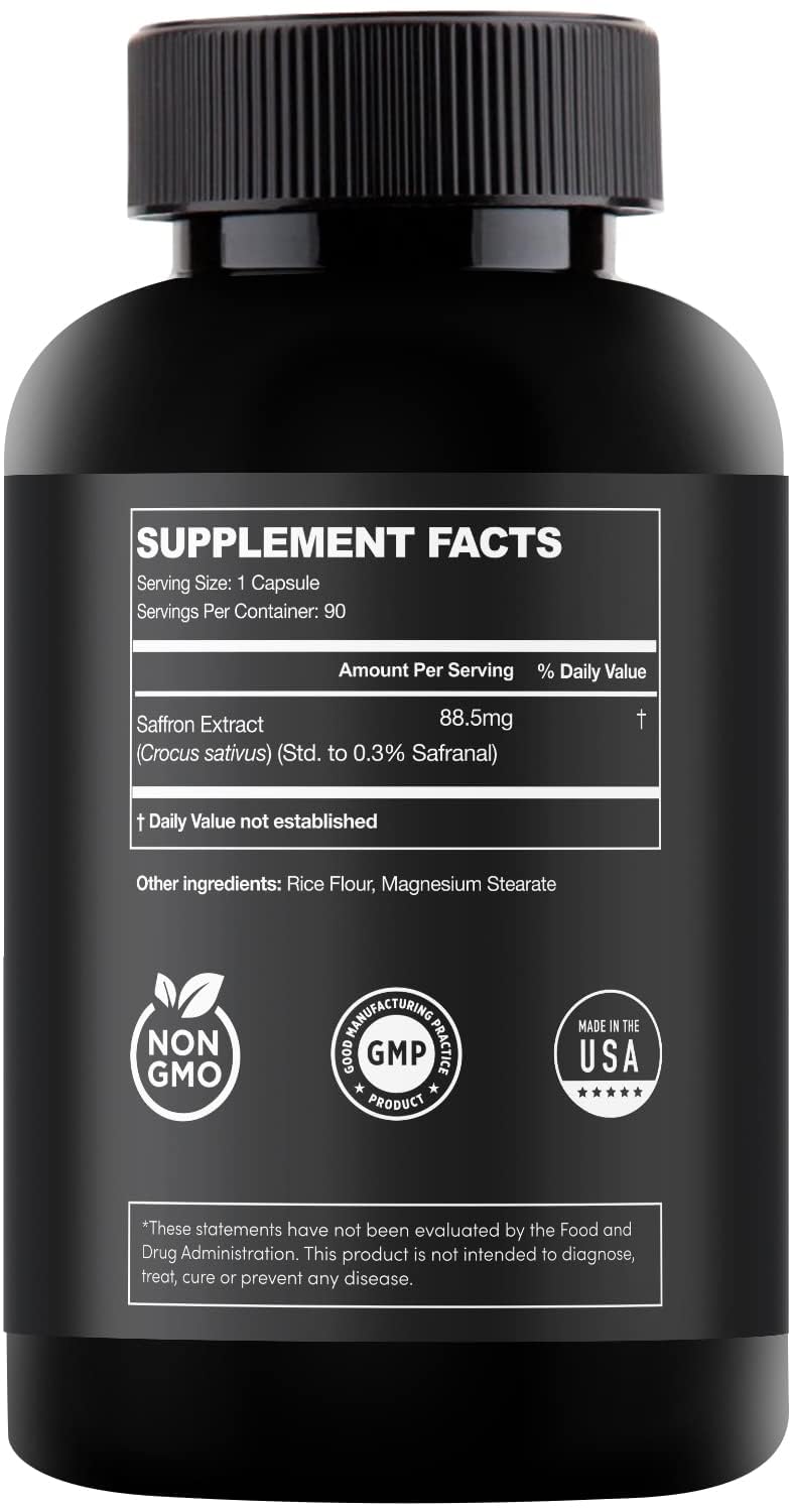 saffron capsules with 90 servings