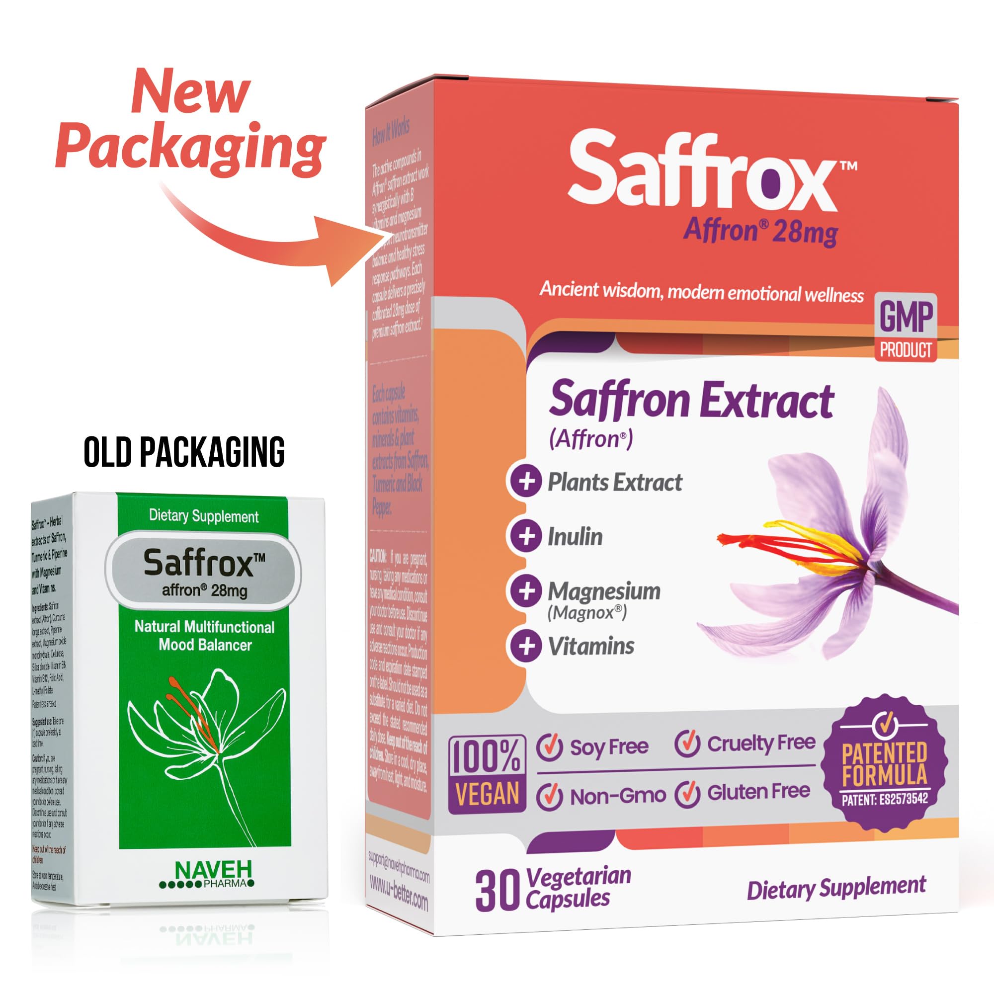 saffron capsules with blended vitamins