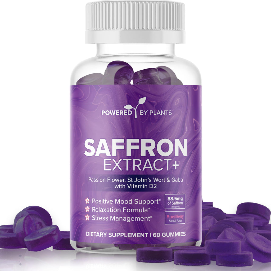 Saffron extract gummies for mood support