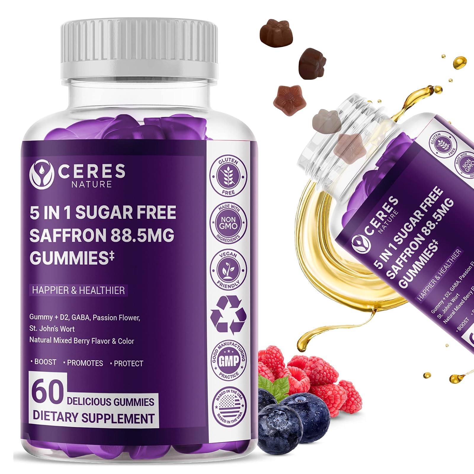 Saffron extract gummy multivitamin