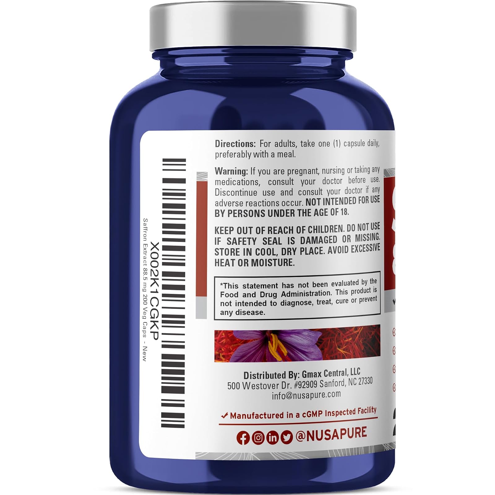 Saffron Extract multivitamin for men