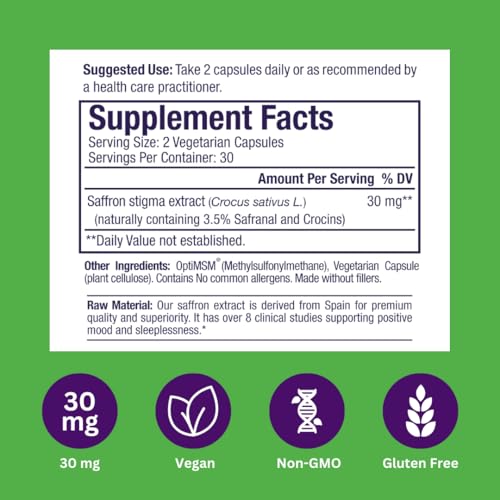 Saffron extract multivitamin for seniors