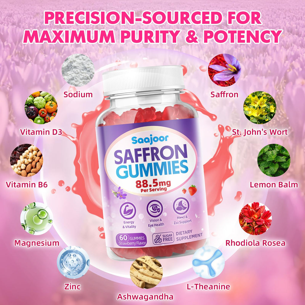 Saffron gummies for daily nutrition