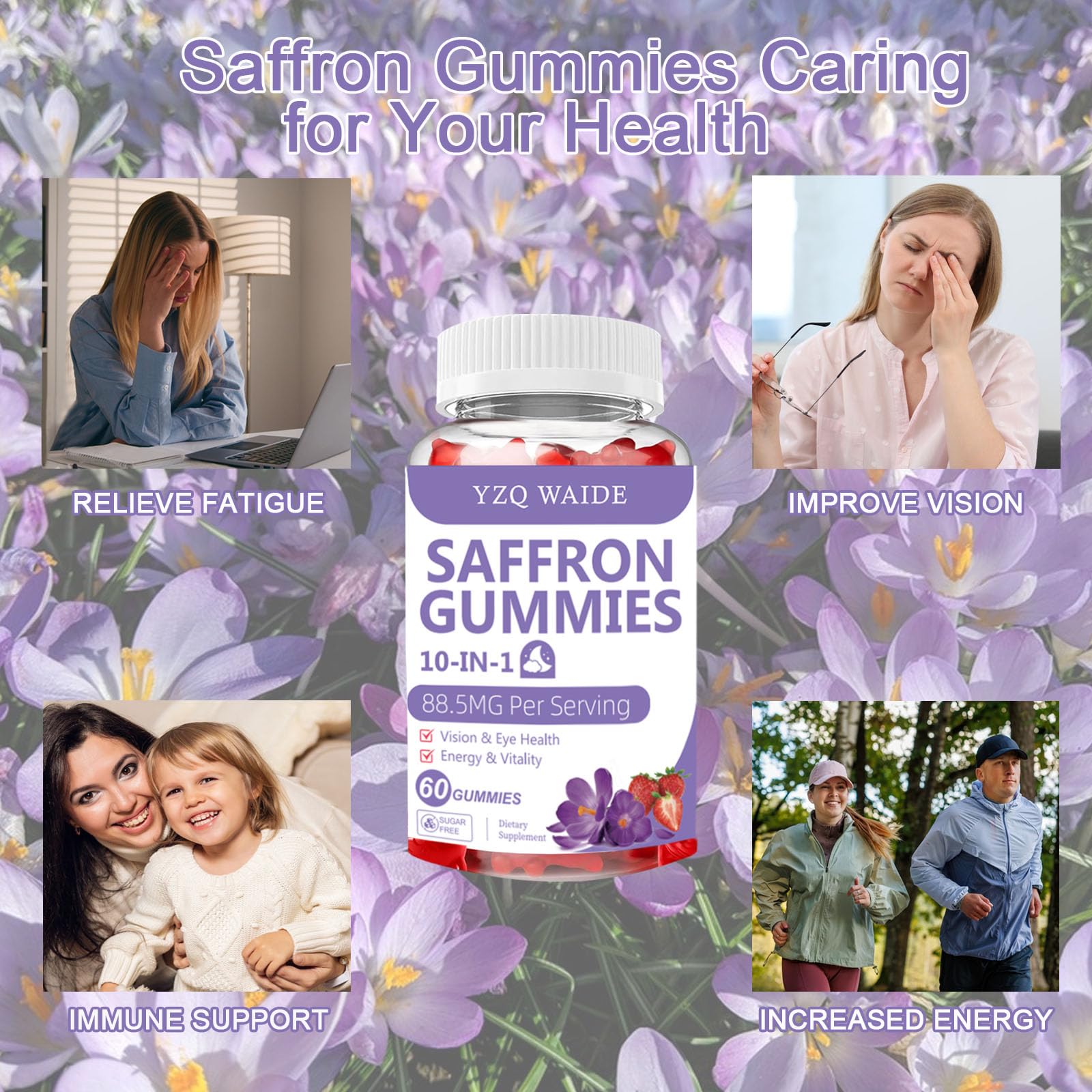 Saffron gummies for daily vitamins