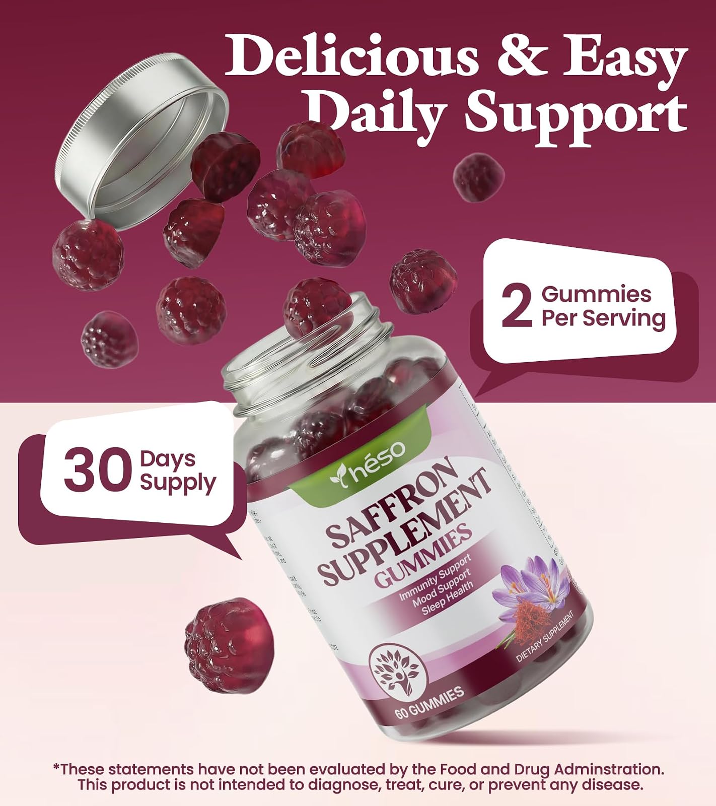 Saffron gummies for daily wellness