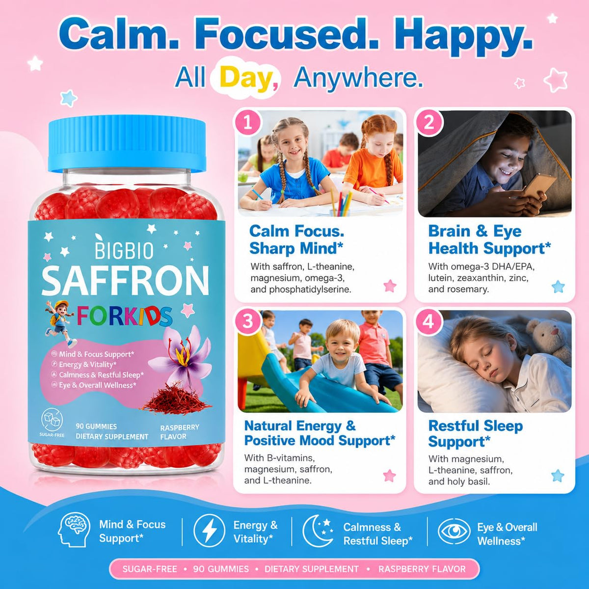 Saffron gummies for enhanced emotional balance