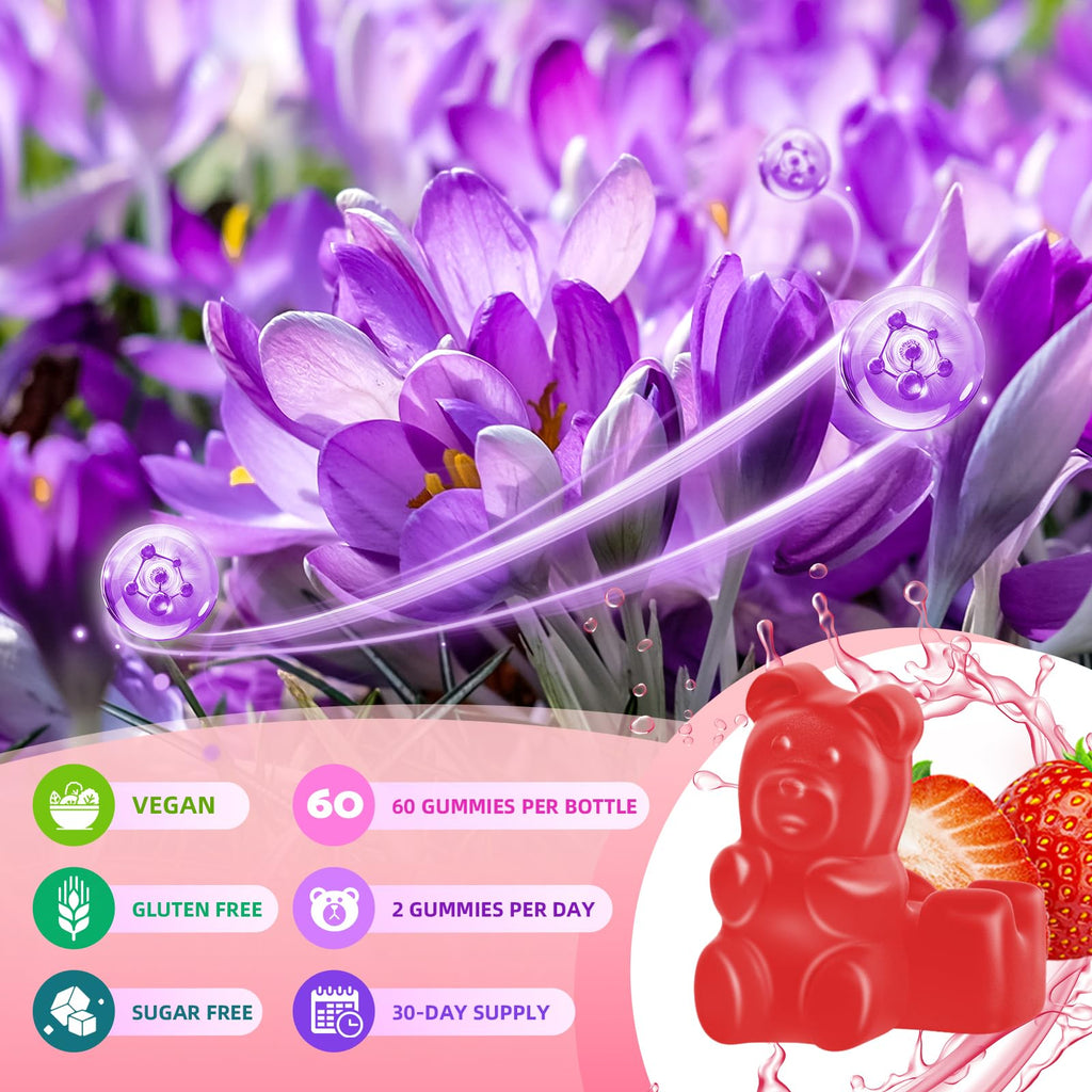 Saffron gummies for enhanced focus