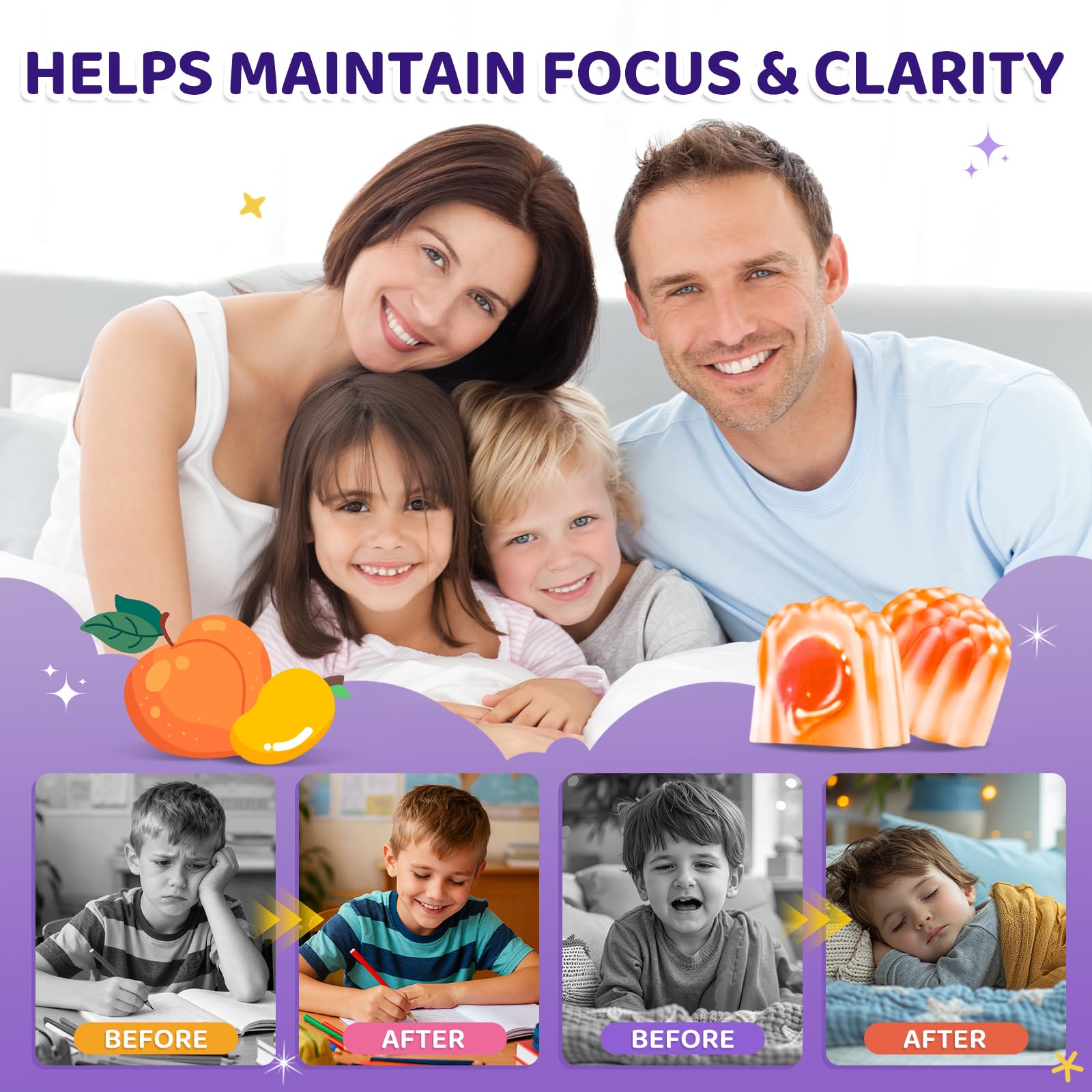 Saffron gummies for enhanced focus