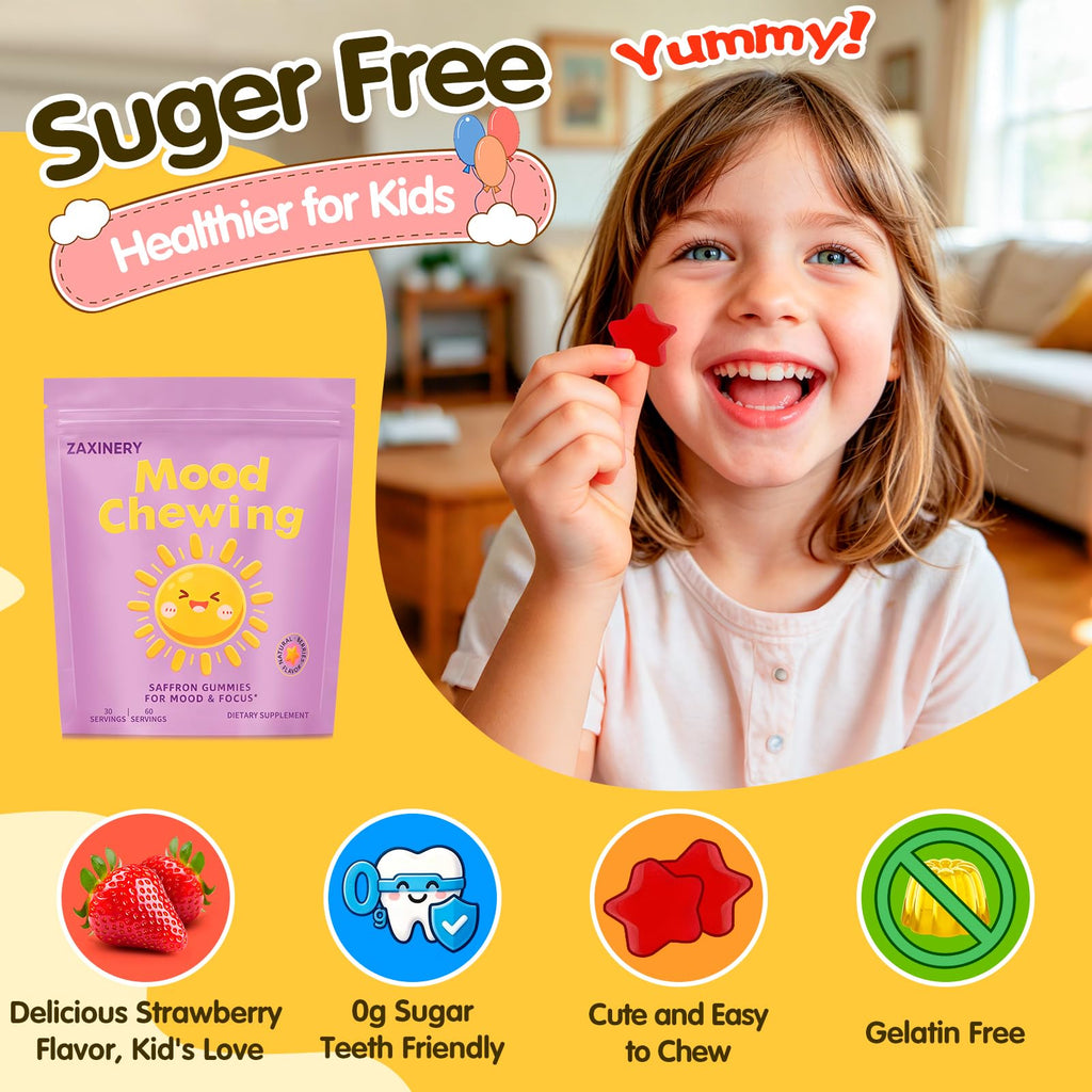 Saffron gummies for mood enhancement