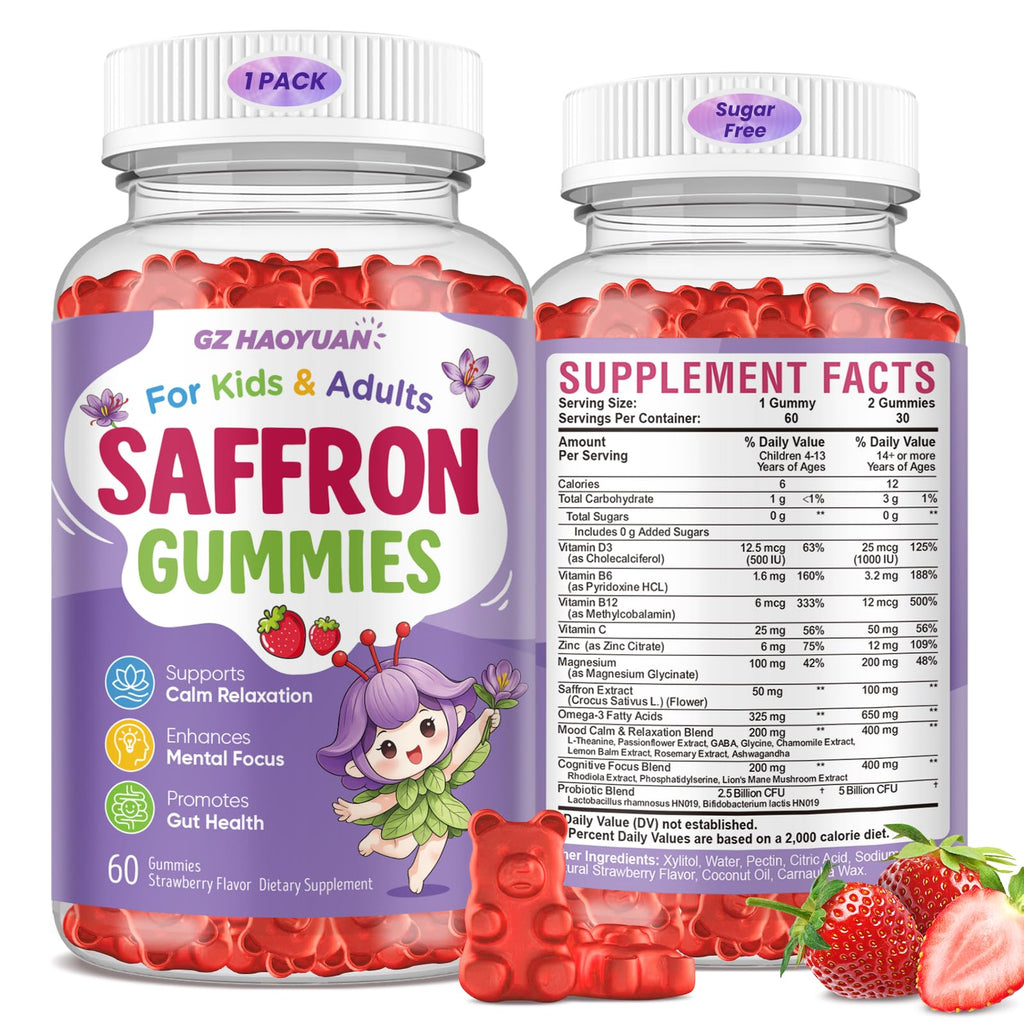 Saffron gummies for mood support