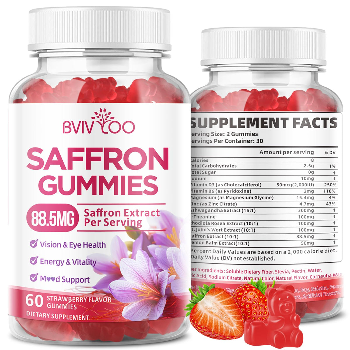 Saffron gummies for mood support