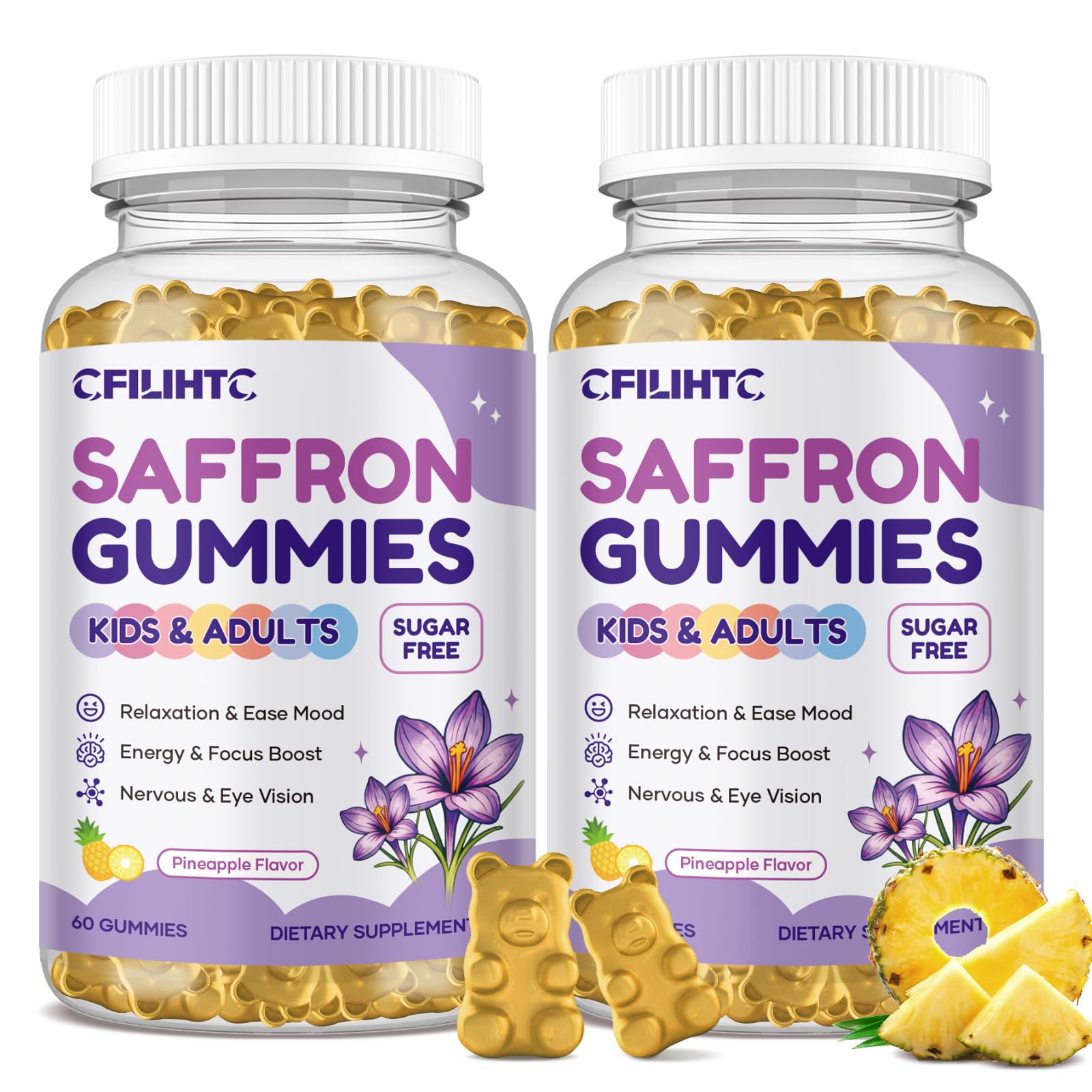 Saffron gummies for mood support