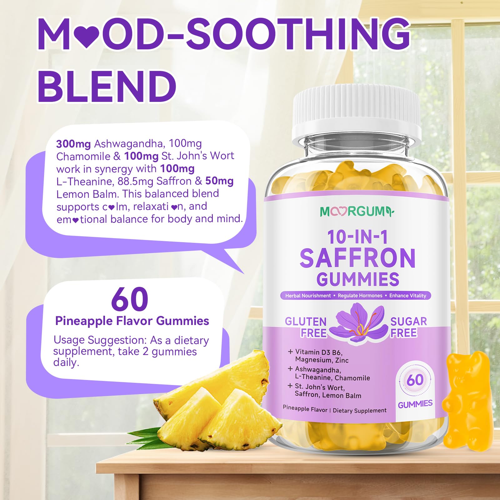 Saffron gummies for seniors' health