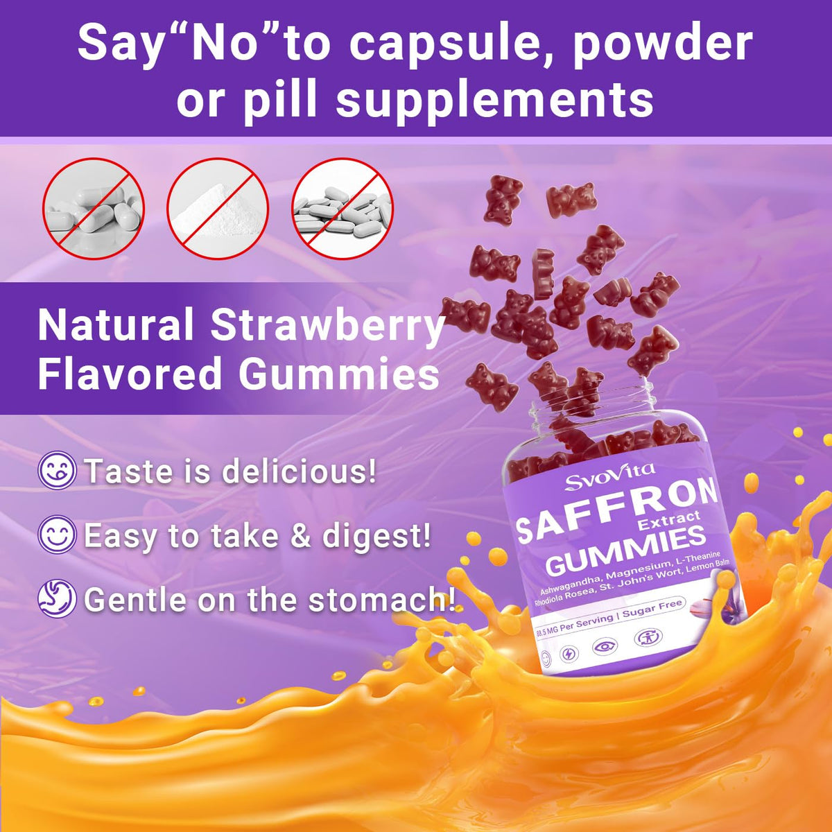 Saffron gummies for stress relief