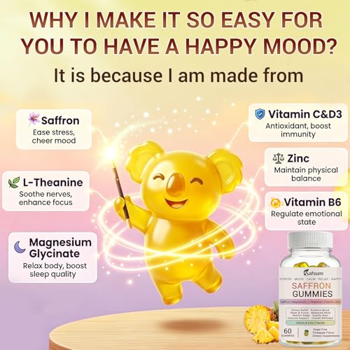 Saffron gummies for stress relief