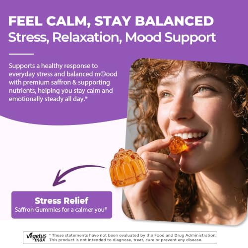 Saffron gummies for stress relief