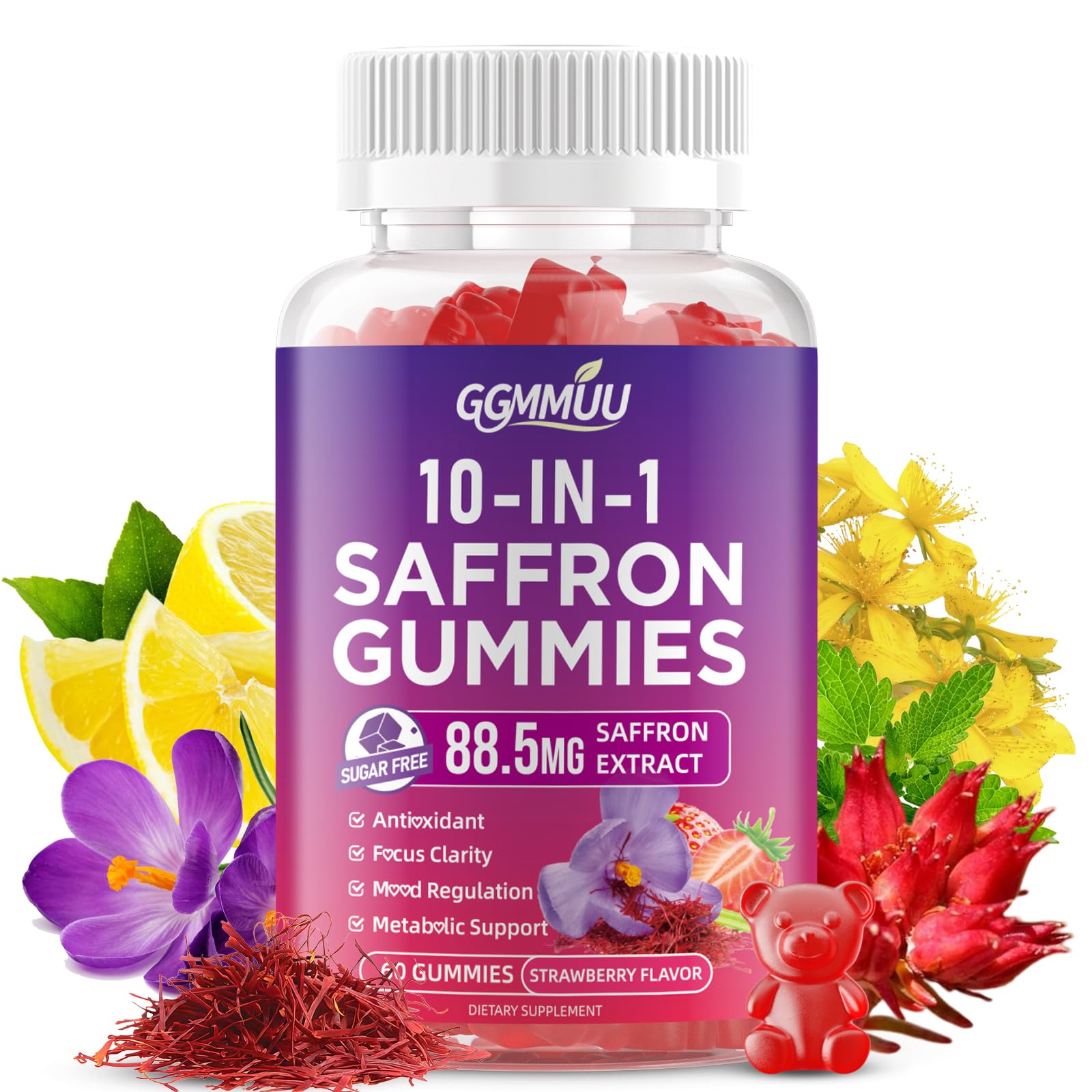 saffron gummies strawberry flavour