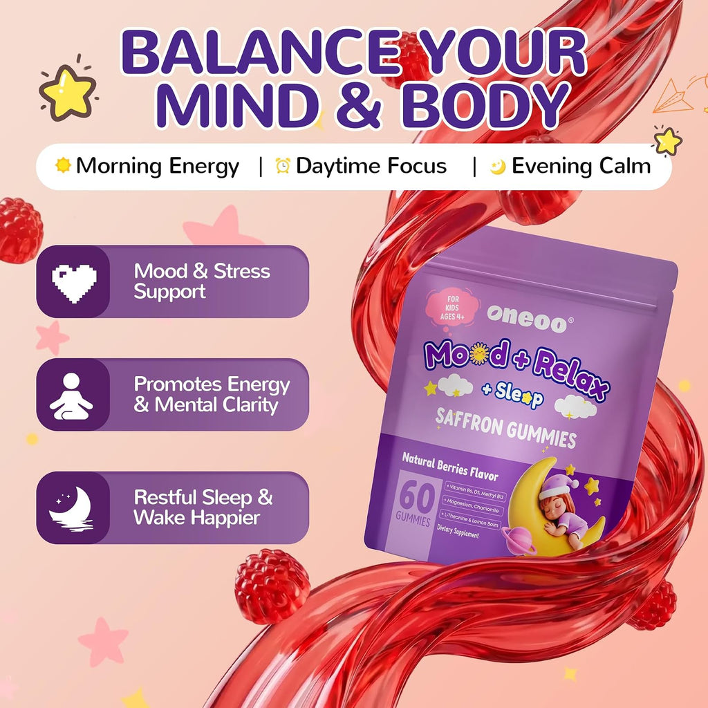 Saffron gummies support mood stability
