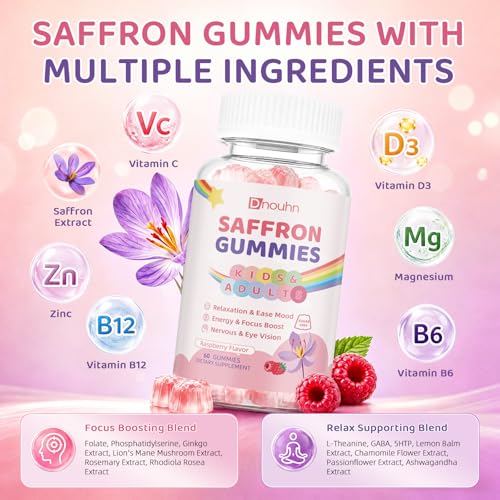 Saffron gummies with 88.5 mg dosage