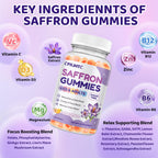 Saffron gummies with 88.5 mg dosage
