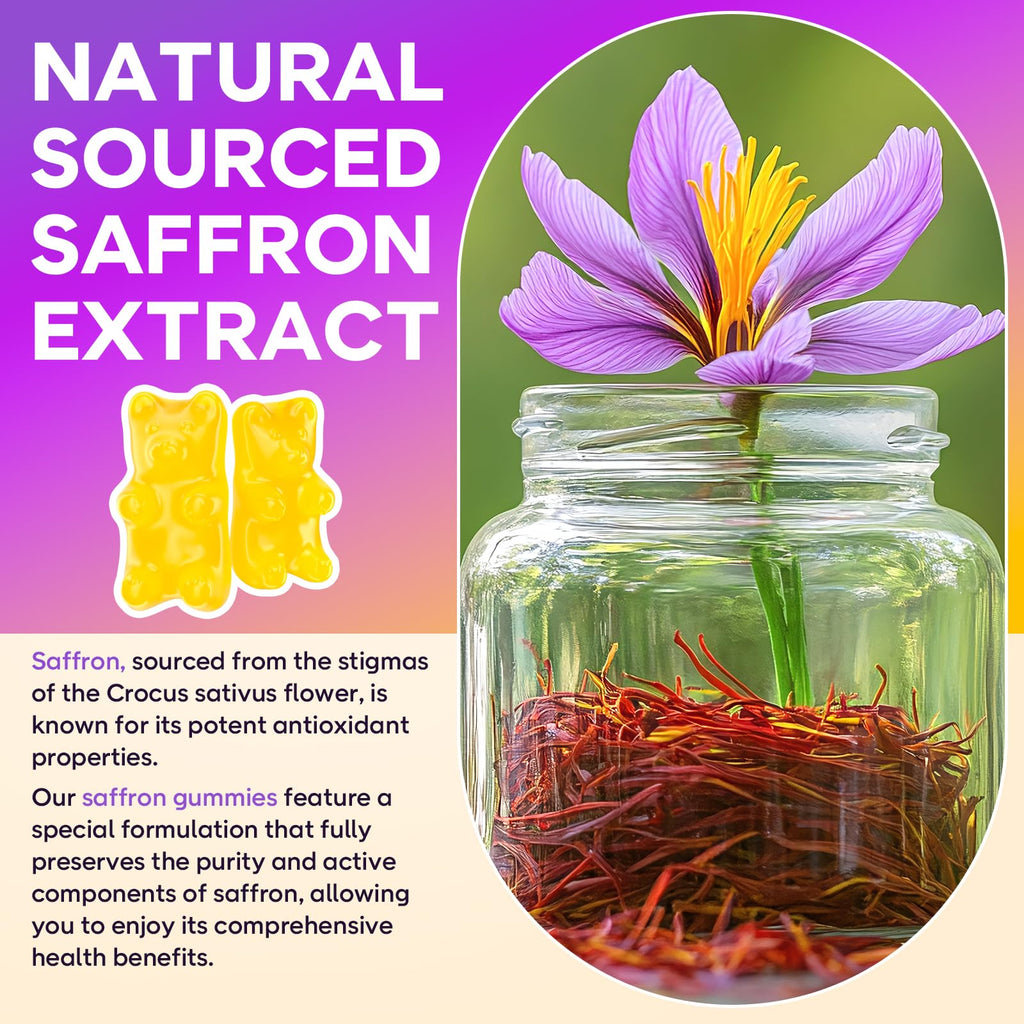 Saffron gummies with 88.5 mg dosage