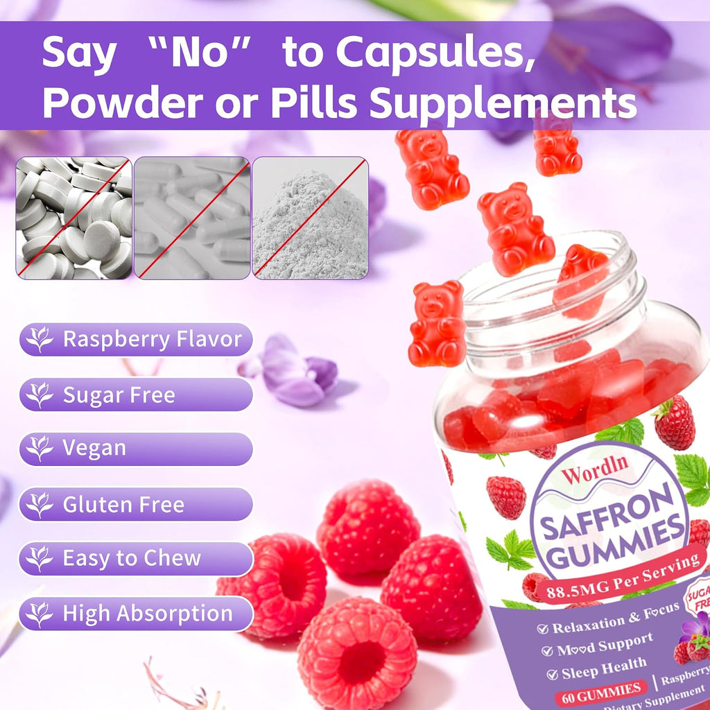 Saffron gummies with antioxidant benefits