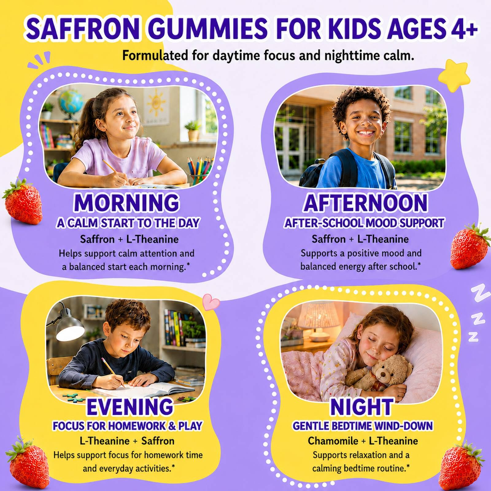Saffron gummies with antioxidant benefits