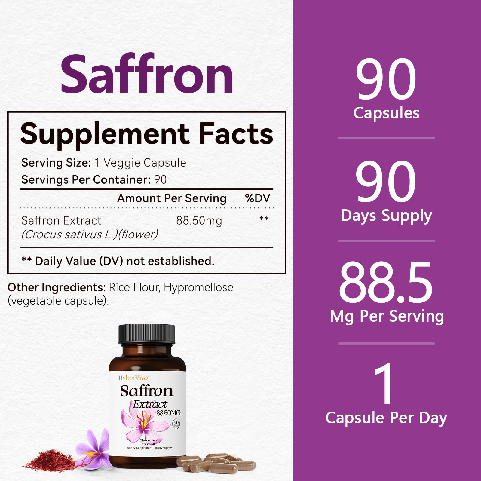 Saffron gummy multivitamin for easy intake