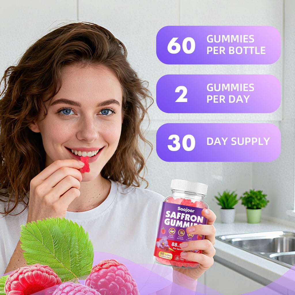 Saffron gummy multivitamins for immune support