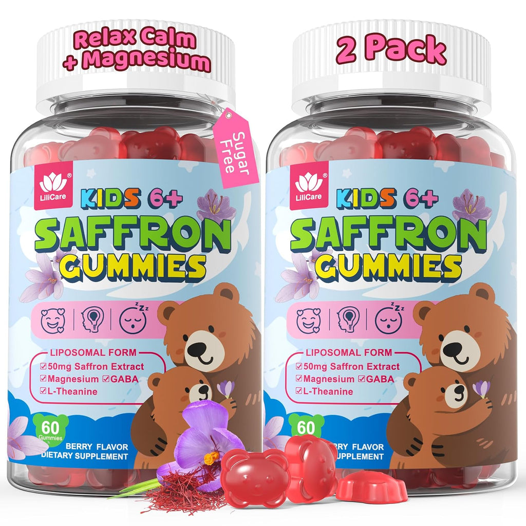 Saffron magnesium glycinate gummies for kids