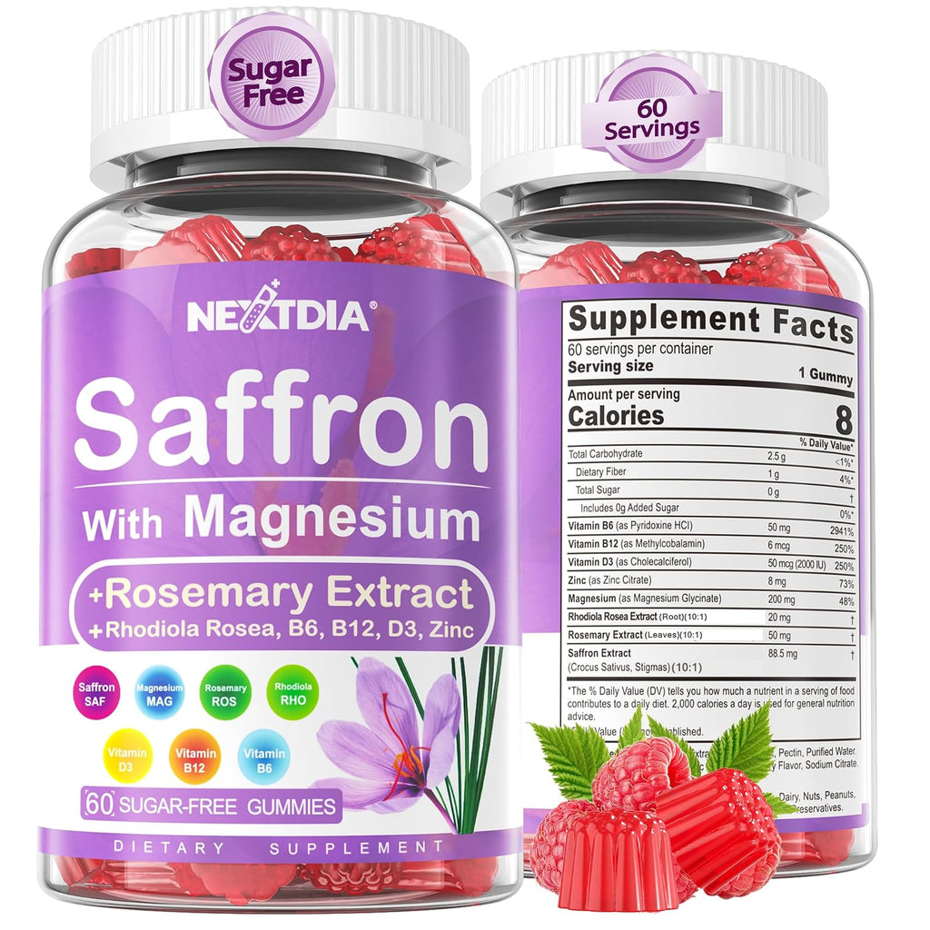 Saffron magnesium glycinate gummies