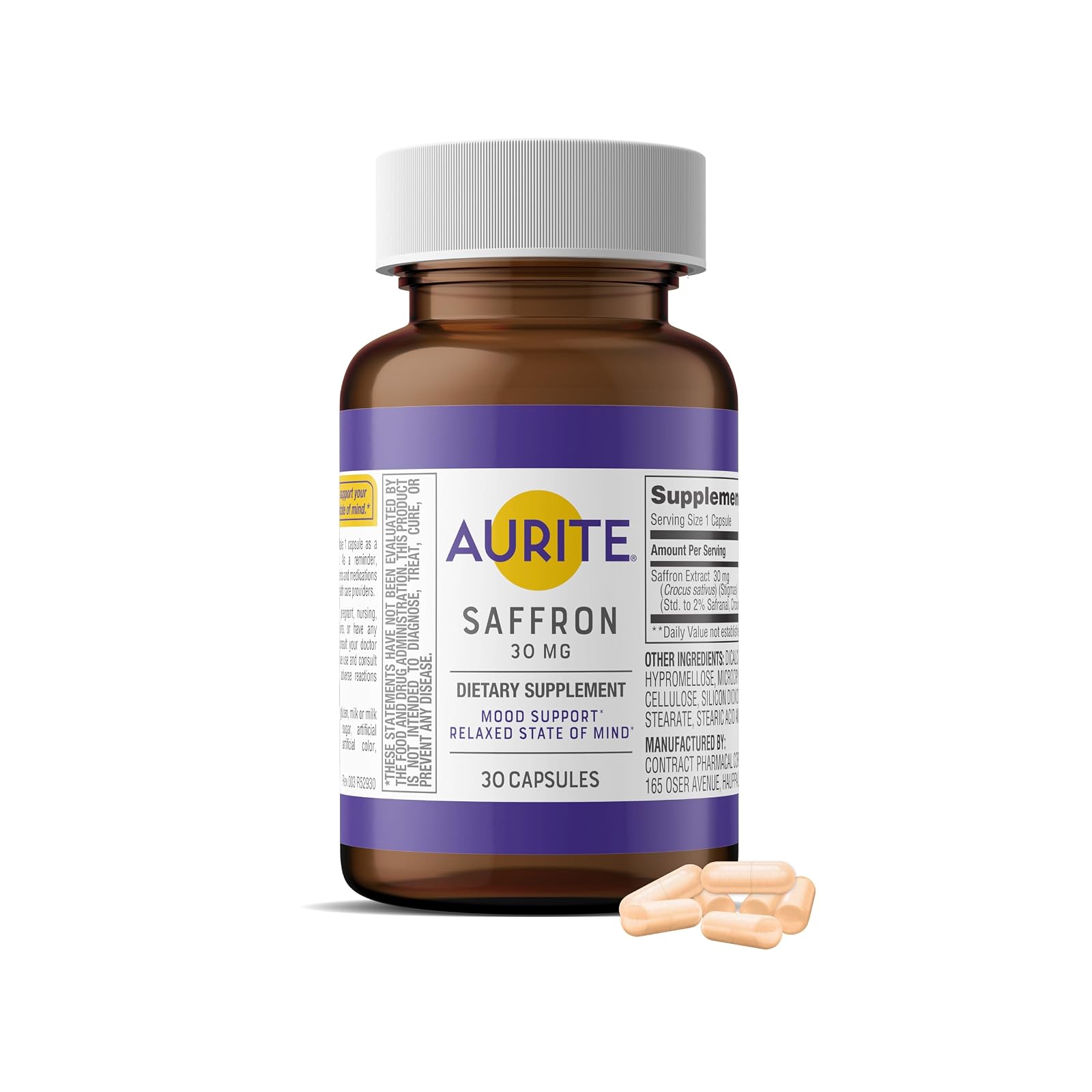 Saffron mood support capsules