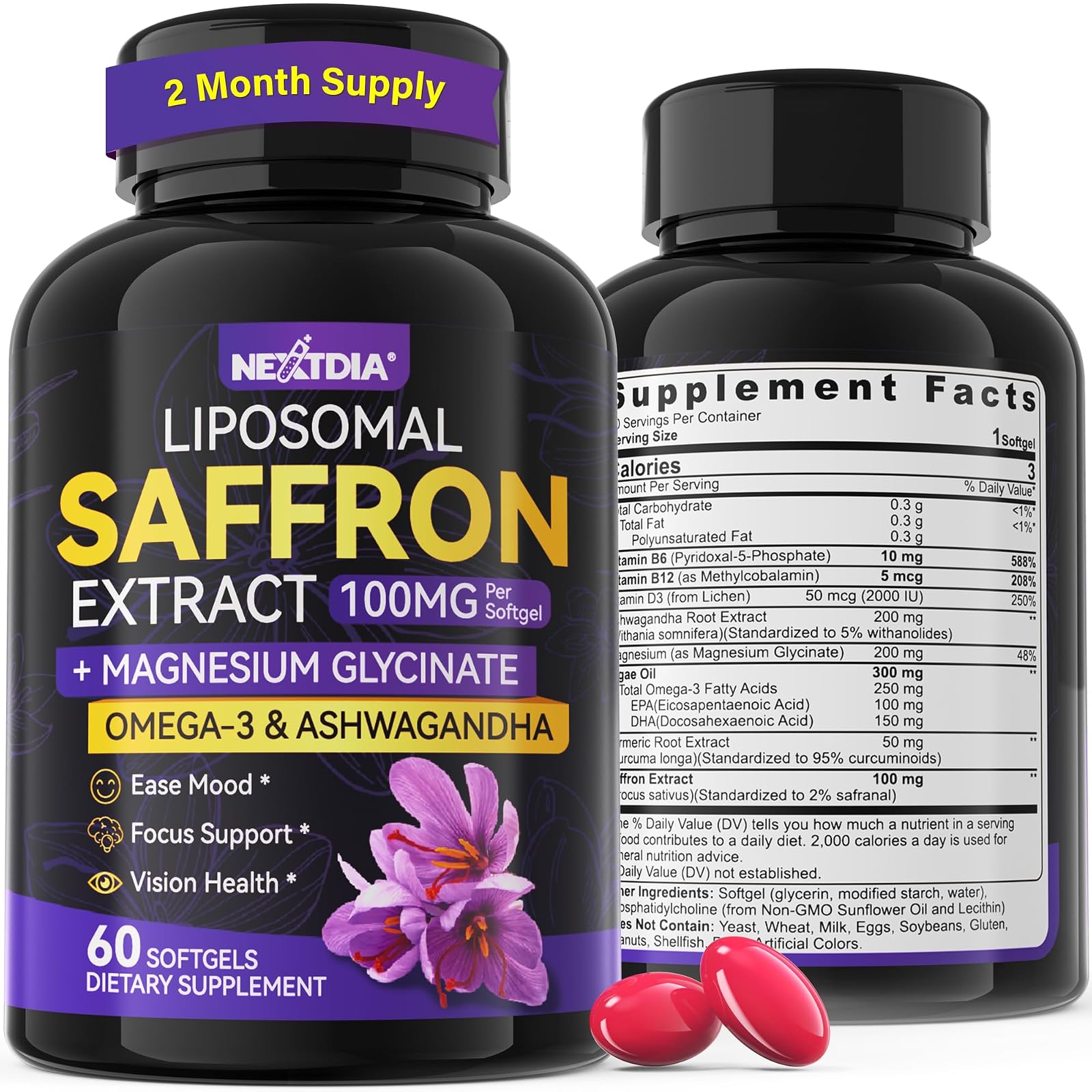 Saffron multivitamins for daily wellness