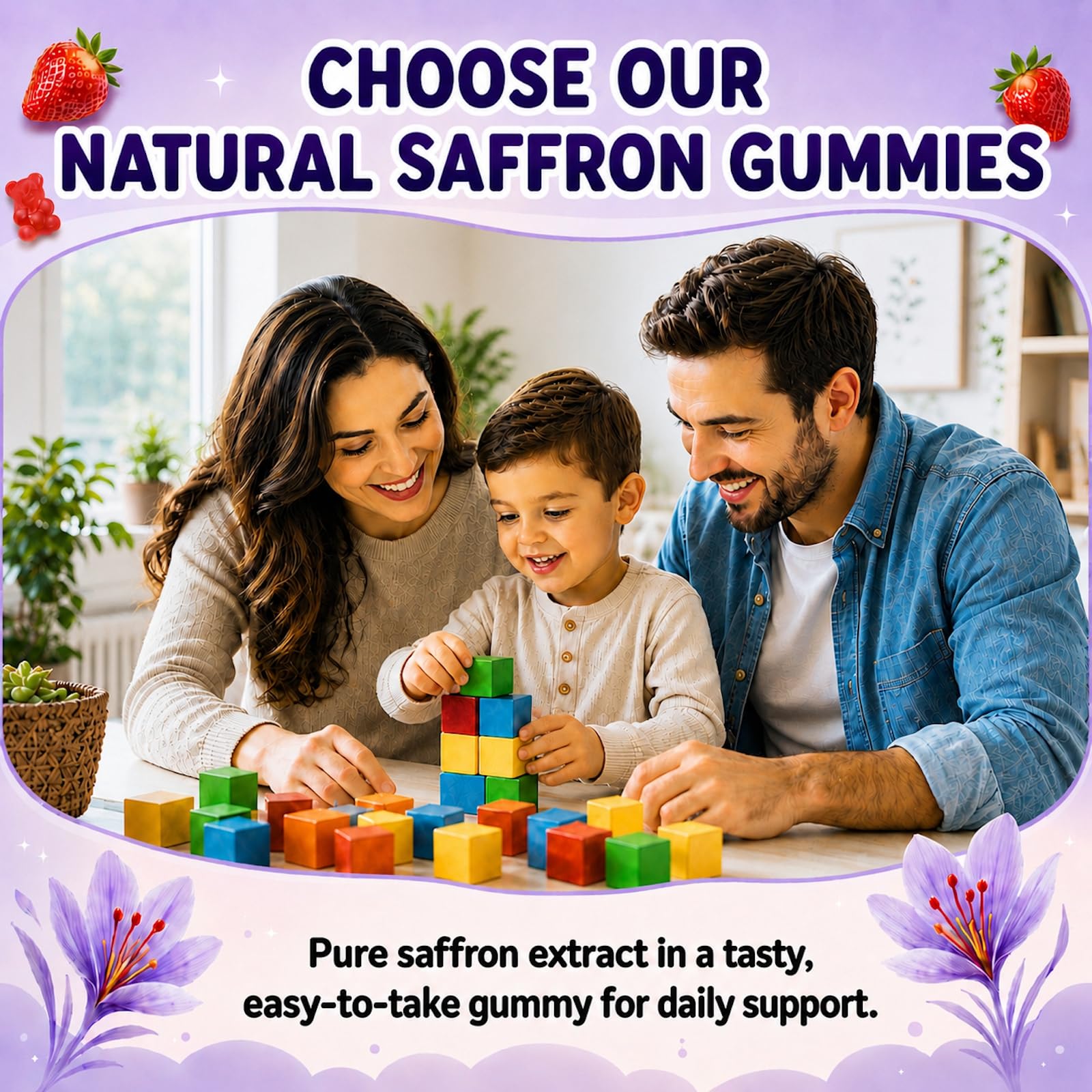 Saffron multivitamins for overall vitality