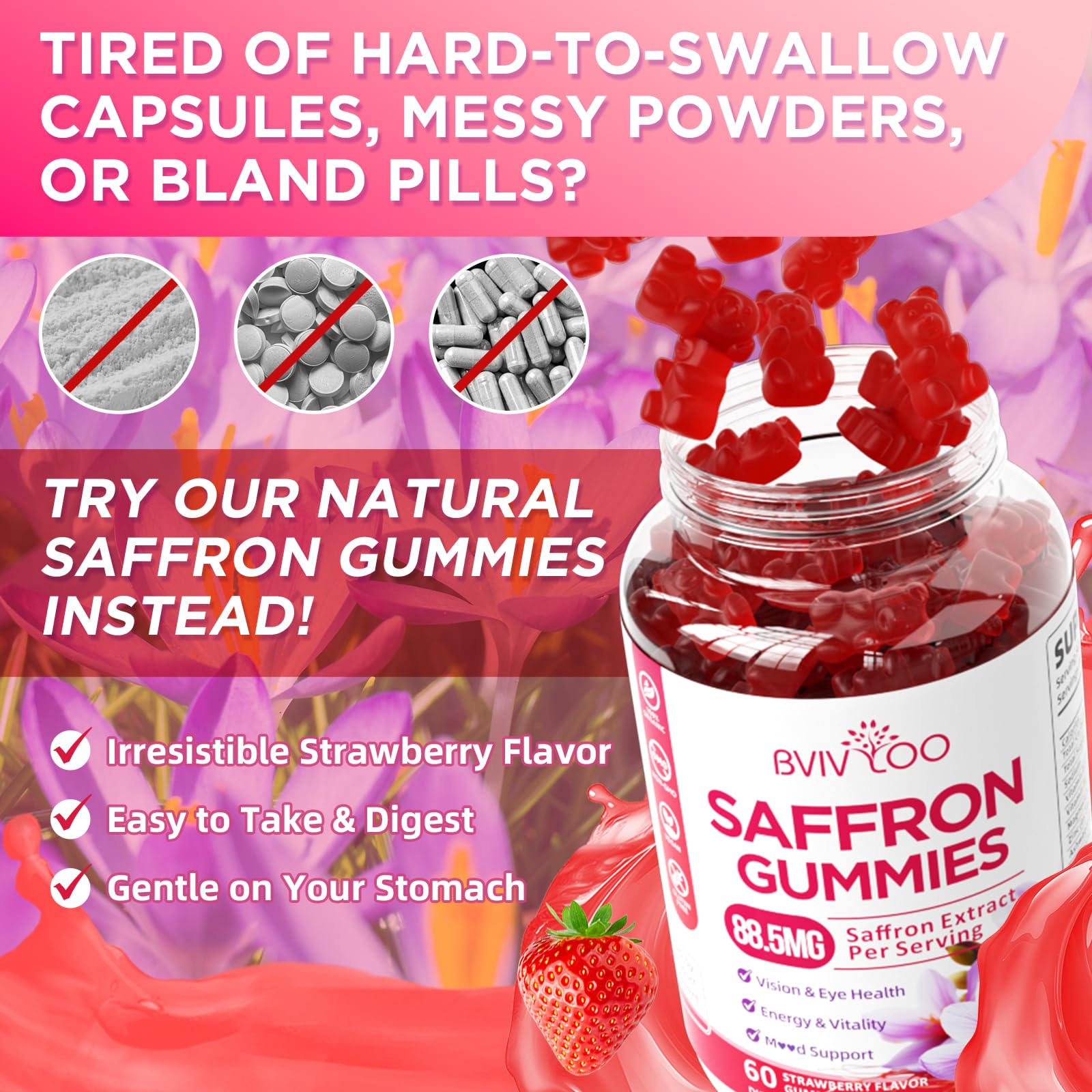 Saffron multivitamins with antioxidant benefits
