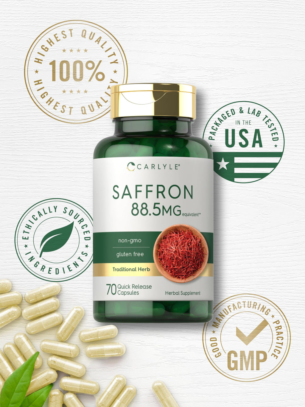 Saffron supplement for enhanced focus