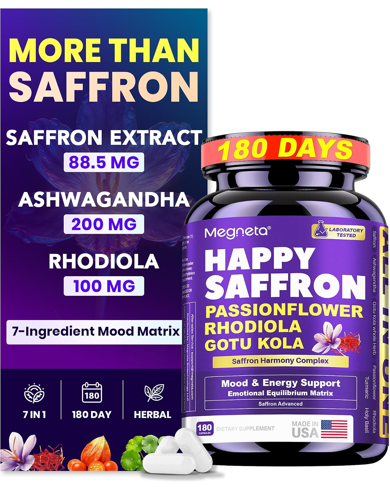 Saffron supplement for mood support