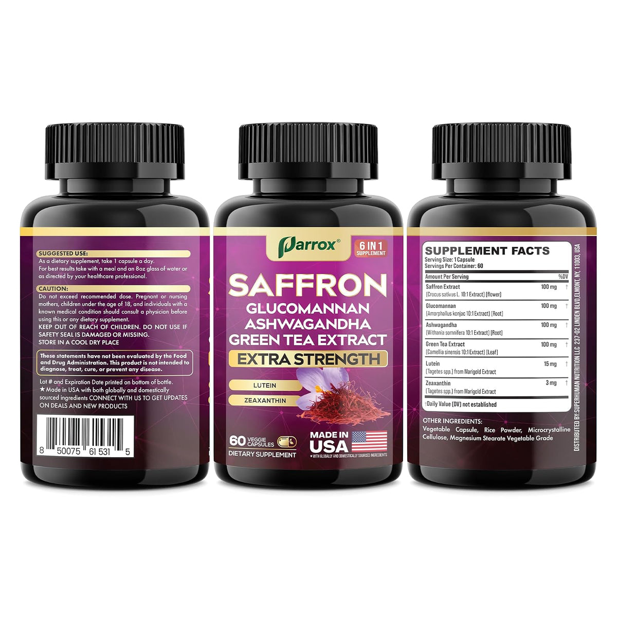 Saffron supplement for overall vitality