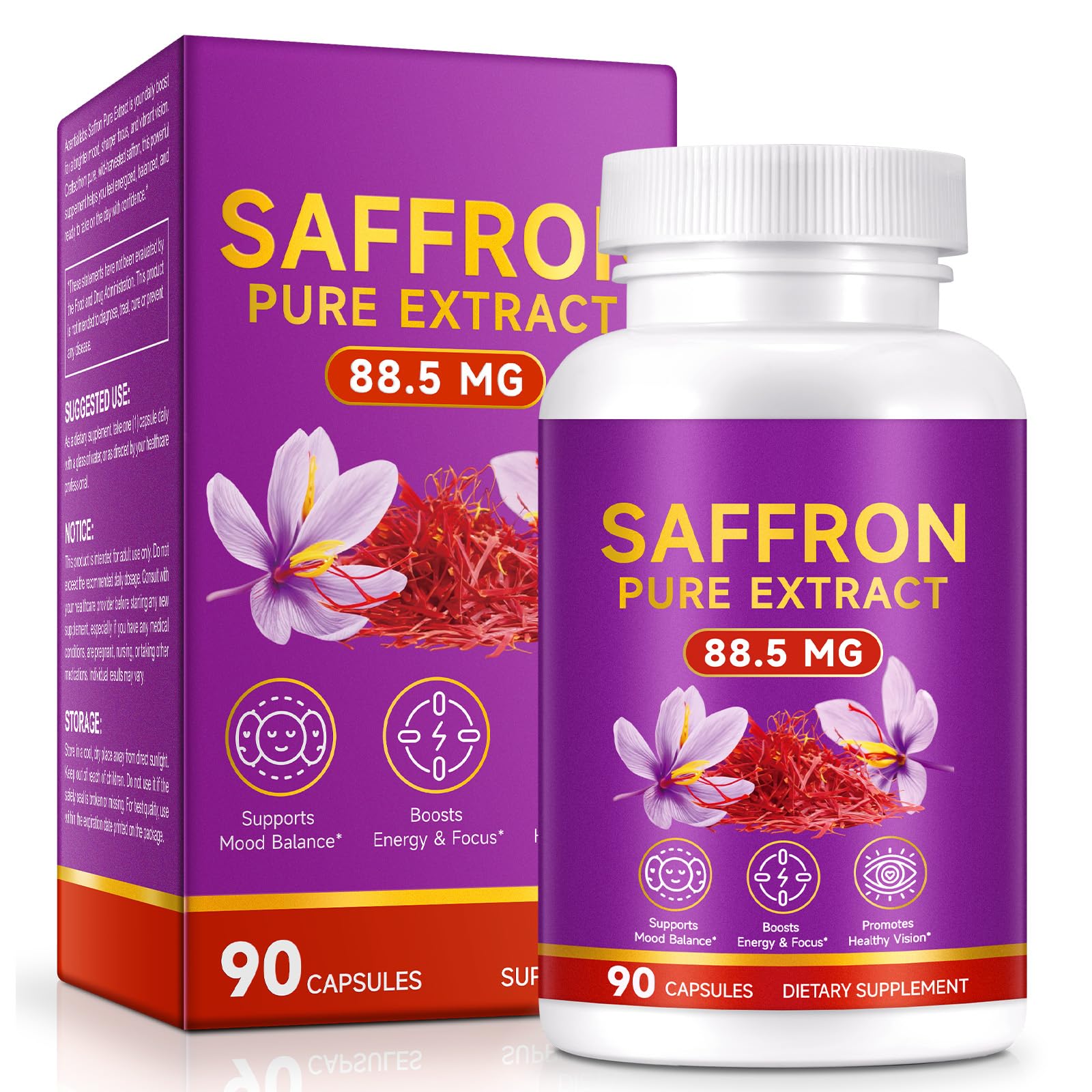 Saffron supplements for mood support