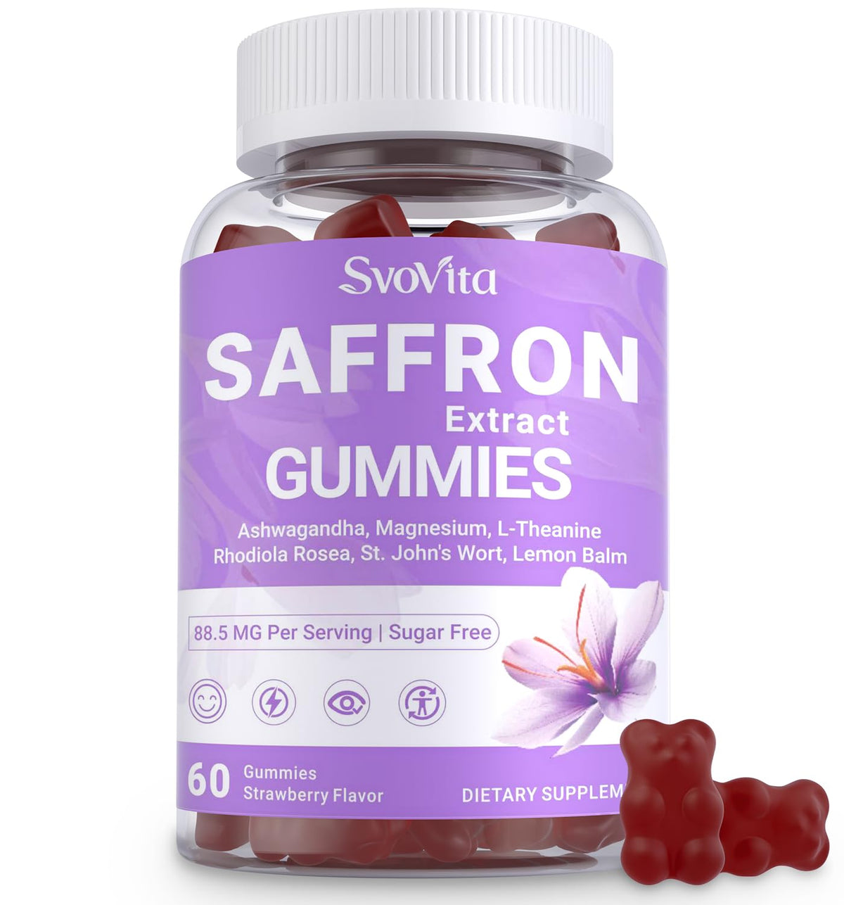saffron supplements sugar free gummies