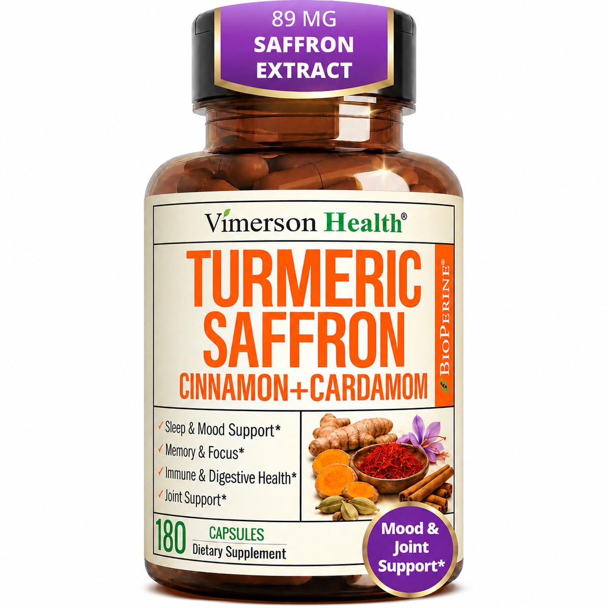 Saffron Supplements turmeric curcumin capsules