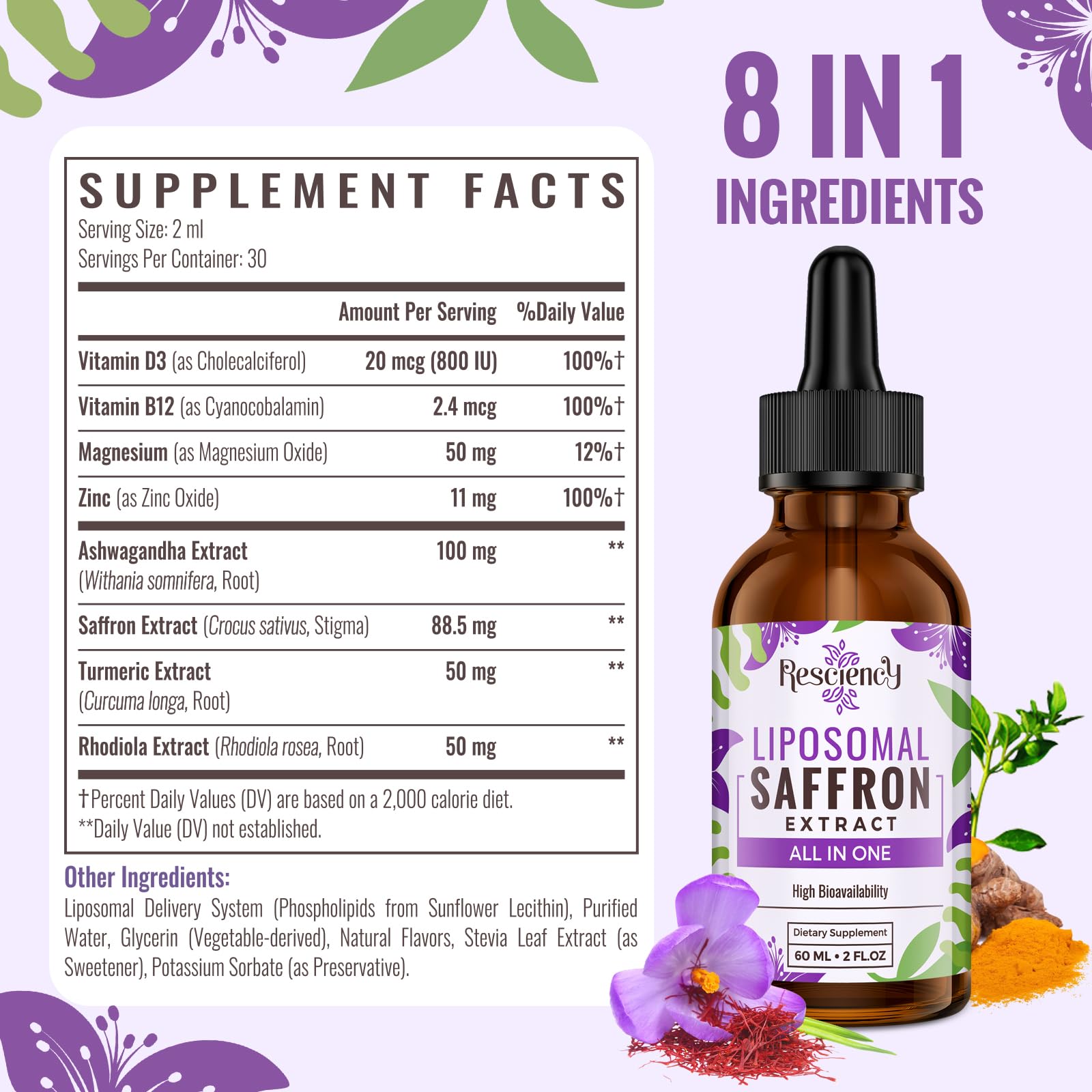 Saffron supplements with ashwagandha benefits
