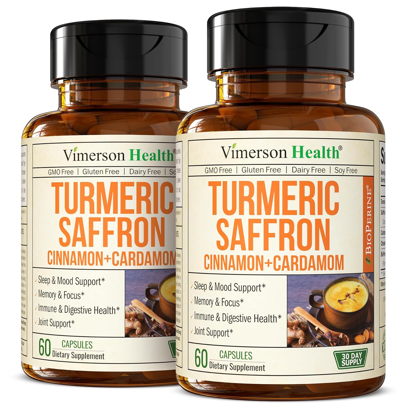 saffron supplements with turmeric curcumin