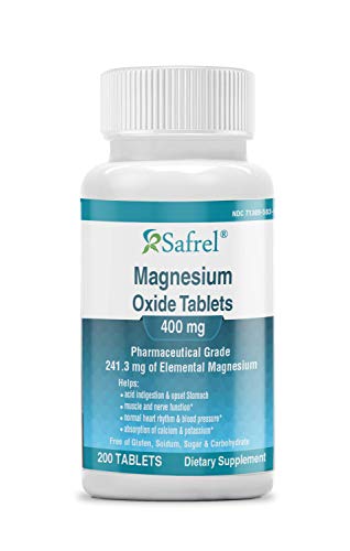 Safrel magnesium oxide for muscle relaxation