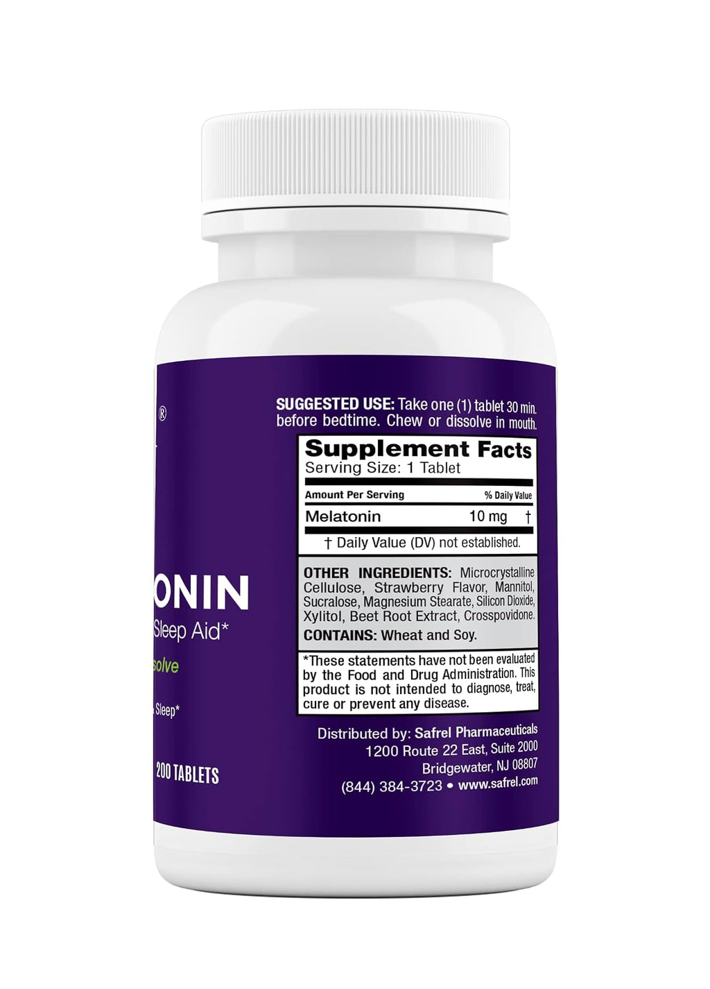 Safrel melatonin 10mg for sleep