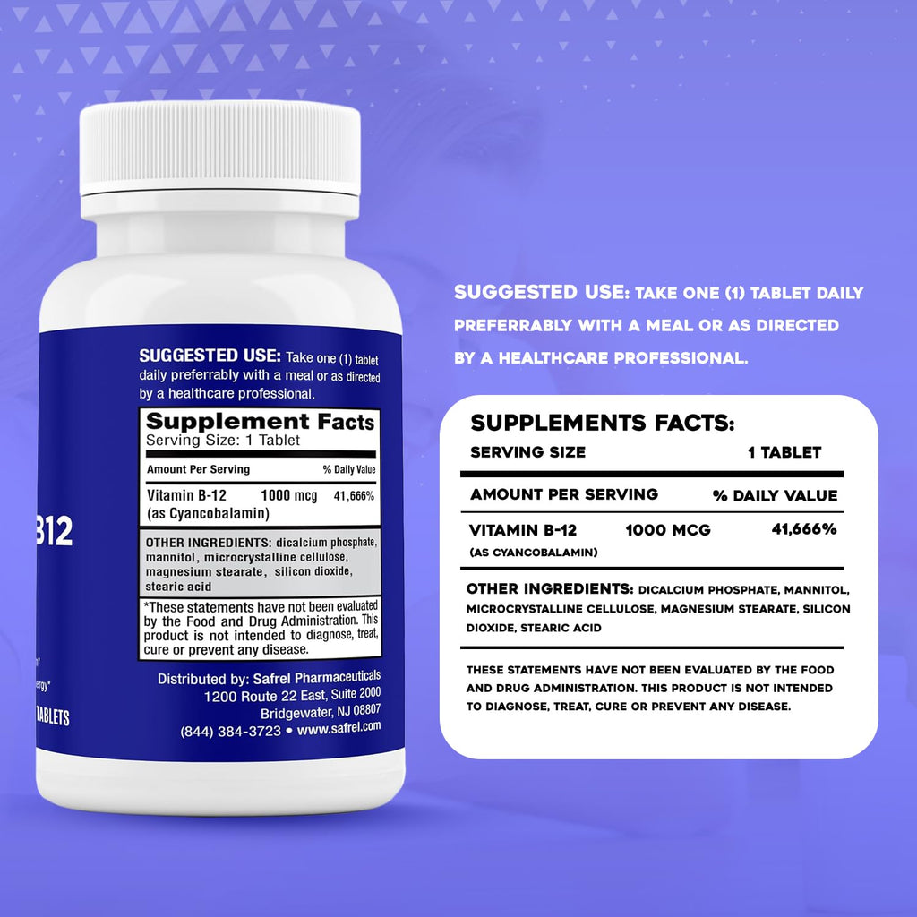 Safrel vitamin B12 for nerve health