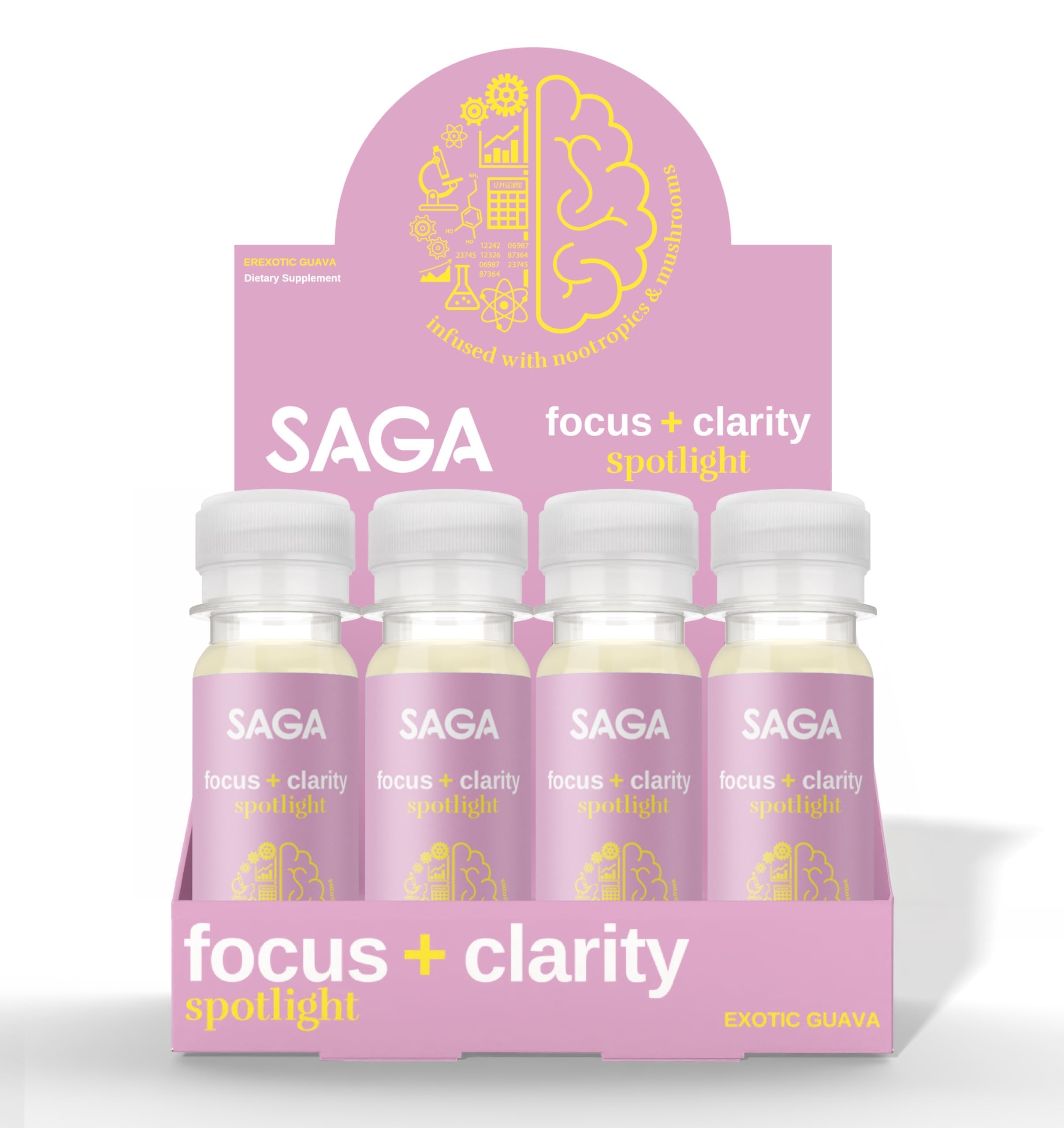 SAGA organic focus shots benefits