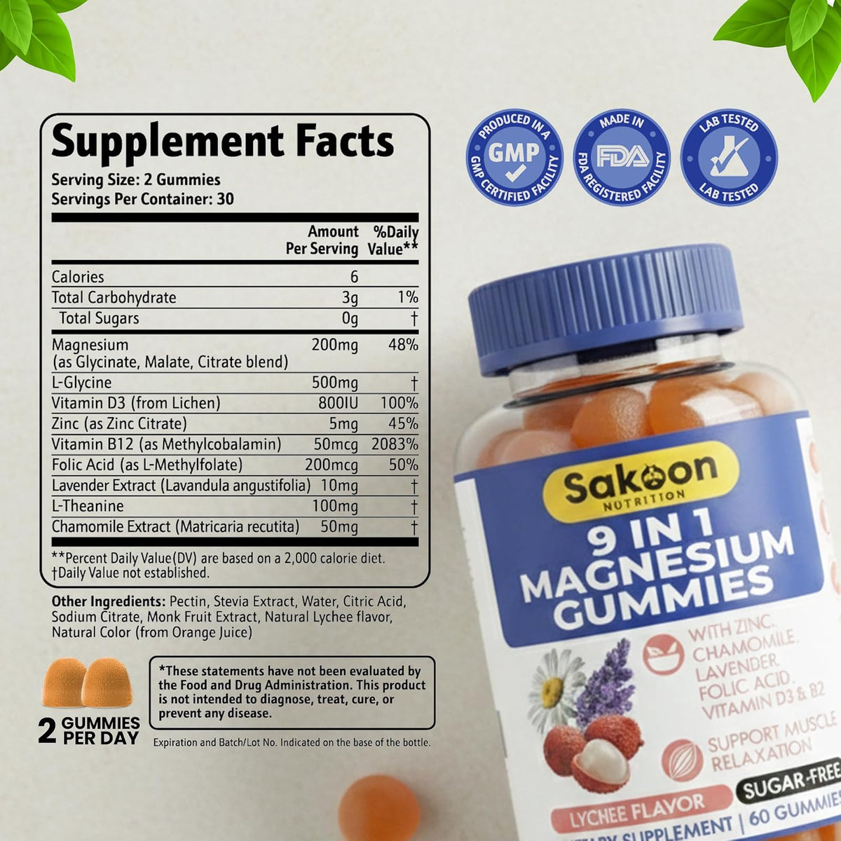 Sakoon magnesium gummies support muscle recovery
